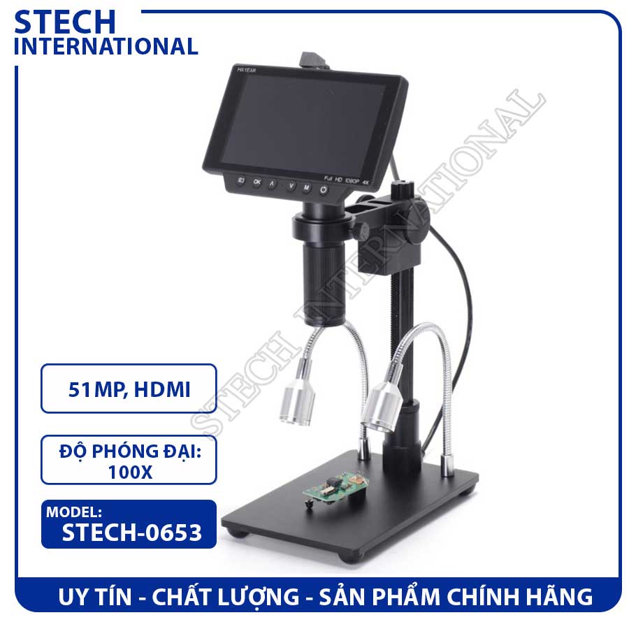 Kính Hiển Vi Kỹ Thuật Số STECH-0653 | 34MP - Cổng HDMI/USB