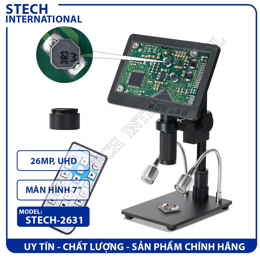 Kính Hiển Vi Kỹ Thuật Số STECH-2631, Kèm Camera 26MP
