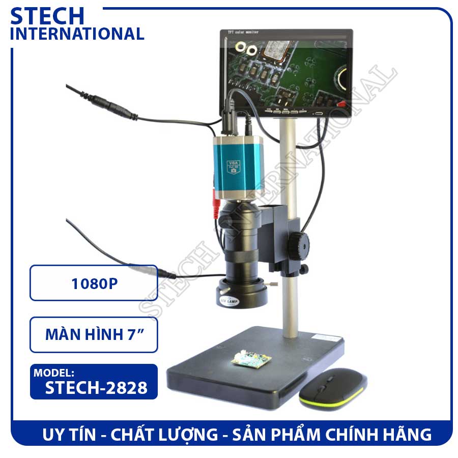 Kính Hiển Vi Điện Tử STECH-2828 | 1080P - Cổng VGA