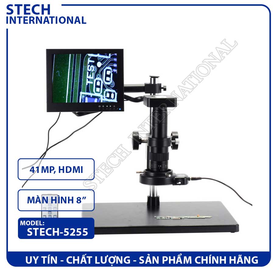 Kính Hiển Vi Kỹ Thuật Số STECH-5255 | 41MP - Cổng HDMI/ USB